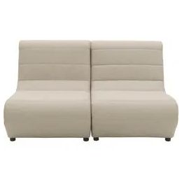 2-Sitzer DOMO collection "Soleil, pflegeleichter und wetterfester Bezug", grau (taupe), B:146cm H:80cm T:102cm, 100% solution dyed Acryl, Sofas, Outdoor, besonderes Design und Formgebung, individuell erweiterbar