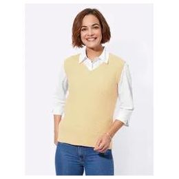 Pullunder Classic Basics "Pullunder", Damen, Gr. 44, gelb (vanille), 100% Polyacryl, unifarben, Pullover