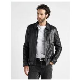 Lederjacke JCC "31024032", Herren, Gr. XXL, schwarz, Obermaterial: 100% Lammleder; Innenfutter: 100% Baumwolle; Ärmelfutter: 100% Polyester, mit Knopf, Jacken