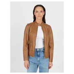 Lederjacke JCC "31024045", Damen, Gr. 44, braun (cognac), Obermaterial :100% Lammleder; Futter: 100% Polyester, Jacken