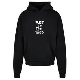 Kapuzensweatshirt Merchcode "Merchcode Herren NITM-Whirled Back x Ultra Heavy Hoody", Herren, Gr. M, schwarz, 100% Baumwolle, bedruckt, Sweatshirts