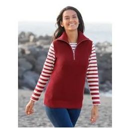 Pullunder Casual Looks "Pullunder", Damen, Gr. 48, rot (kirsche), 50% Baumwolle, 50% Polyacryl, unifarben, Pullover