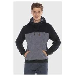 Cipo & Baxx Kapuzenpullover CIPO & BAXX "Sweatshirts", Herren, Gr. S, blau (navyblau), 70% Baumwolle;30% Polyester, unifarben, regular fit, Pullover, im Kontrast-Look