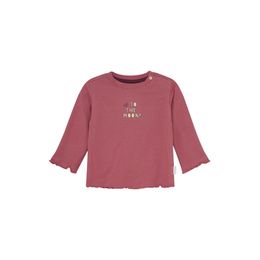 Noppies Shirt 'Tomball' M&auml;dchen Gr&ouml;&szlig;e 74 beige / magenta / dunkelpink / schwarz