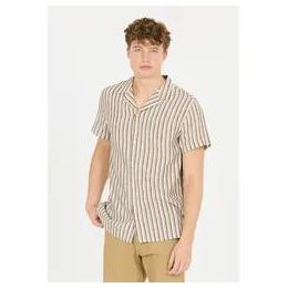 Outdoorhemd CRUZ "Camilo", Herren, Gr. 3XL, US-Größen, braun, 55% Leinen, 45% Viskose, gestreift, ohne Ausschnitt, Hemden, im sommerlich-frischen Design