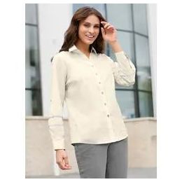 Langarmbluse Inspirationen, Damen, Gr. 44, beige (champagner), 50% Baumwolle, 50% Polyester, unifarben, Blusen
