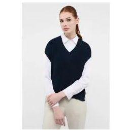Pullunder Eterna, Damen, Gr. L, blau (navy), 100% Baumwolle, casual, normal, Pullover