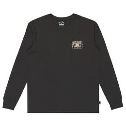 Langarmshirt Billabong "Double Spread", Kinder, Gr. 8(125-130cm), schwarz (washed schwarz), 100% Baumwolle, Shirts