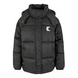 Winterjacke Karl Kani "Karl Kani Karl Kani OG OS Puffer Jacket", Damen, Gr. XXS, schwarz, 100% Polyester, mehrfarbig, klassisch, normal, ohne Ausschnitt, Langarm, Jacken