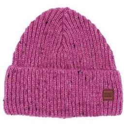 Beanie MaxiMo, Baby, Gr. 51/53, rosa (dunkelpinkmeliert), Strick, Materialmix, mehrfarbig, Mützen, wärmend, mehrfarbig, mit breitem Umschlag, gefüttert