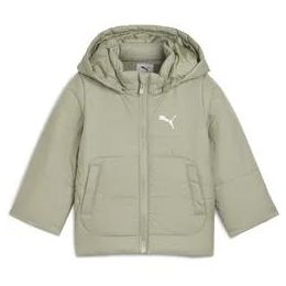Winterjacke Puma "Minicats Wattierte Kapuzenjacke Kinder", Kinder, Gr. 80, grün (lux army grün), Obermaterial: 100% Polyester; Futter: 100% Polyester; Füllung: 100% Polyester; Seitentasche – Unten: 100% Polyester, Jacken