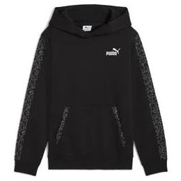 Hoodie Puma "Essentials Graphic Animal Hoodie Mädchen", Kinder, Gr. 116, schwarz, 68% Baumwolle, 32% Polyester, normal, Sweatshirts