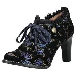 Schnürstiefelette Laura Vita "Laura Vita Stiefelette Veloursleder", Damen, Gr. 38, indigo, Veloursleder, Casual, Schuhe