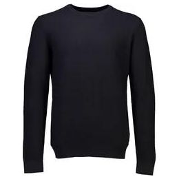 Strickpullover LINDBERGH "LINDBERGH Strickpullover", Herren, Gr. M, schwarz, Oberstoff: 60% Baumwolle, 40% Polyester, Rundhals, Langarm, Pullover