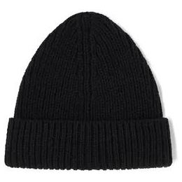 Beanie Mustang "Damen Style Elaine", Damen, Gr. one-size, schwarz, Strick, 50% Baumwolle, 50% Polyacryl, Mützen