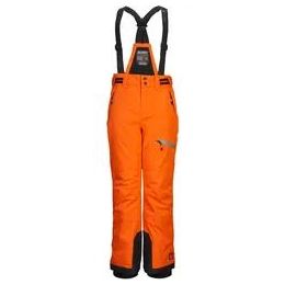 Skihose Killtec "KSW 195 BYS SKI PNTS", Kinder, Gr. 152, Normalgrößen, orange (dunkelorange), Oberstoff: 100% Polyester, Futter: 100% Polyester, Füllung: 100% Polyester, Hosen, Wasserdichte, atmungsaktive Skihose mit verstellbarer Taille und Latz