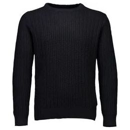 Strickpullover LINDBERGH "LINDBERGH Strickpullover", Herren, Gr. XXL, schwarz, Obermaterial: 60% Baumwolle, 40% Polyester, Rundhals, Pullover