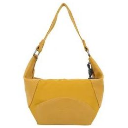 Henkeltasche Fritzi aus Preussen "Sky Mix Anthra Black", Damen, Gr. B/H/T: 6cm x 24cm x 32cm, gelb, Nylon, unifarben, Taschen, mit tollem, weichem Handfeel