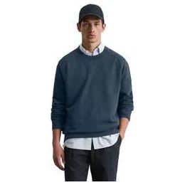 Marc O'Polo Sweatshirt MARC O'POLO "aus recycelter Baumwolle", Herren, Gr. M, blau (schwarz navy), Obermaterial: 100% Baumwolle, unifarben, Sportlich, regular fit, Rundhals, Sweatshirts