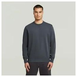G-Star Raw Sweatshirt G-STAR "Nifous", Herren, Gr. M, india ink, Sweatware, Obermaterial: 58% Baumwolle, 42% Polyester, unifarben, regular fit, Rundhals, angesetztes Bündchen, Sweatshirts, mit halben Ärmelbündchen