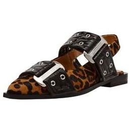 Ballerina Steve Madden "Steve Madden Ballerinas Leder", Damen, Gr. 39, leopard, Leder, Schuhe