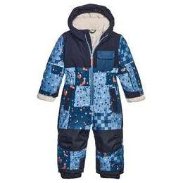 Overall "FISW 45 MNS ONPC", Kinder, Gr. 122/128, Normalgrößen, blau (navy), Oberstoff: 100% Polyester, Futter: 100% Polyester, Füllung: 100% Polyester, FIRST INSTINCT BY Killtec, sportlich, Overalls, Wind- und wasserdichter Skioverall mit fröhlichem Print u. Teddyfleece