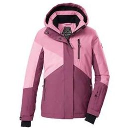 Skijacke Killtec "KSW 209 GRLS SKI JCKT", M&auml;dchen, Gr. 152, himbeere, Obermaterial: 100% Polyester;Futter: 100% Polyester;F&uuml;llung: 100% Polyester, Jacken Skijacke, M&auml;dchen-Skijacke: wasserdicht, atmungsaktiv, Colourblock-Design
