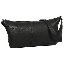 Umhängetasche Burkely "Burkely Taschen Leder", Damen, Gr. one size, schwarz, Leder, Taschen