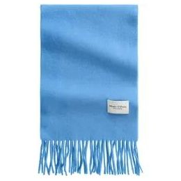 Marc O'Polo Fransentuch MARC O'POLO "aus softer Schurwolle", Damen, blau (cloudless blau), Obermaterial: 100% Schurwolle, unifarben, Modetücher