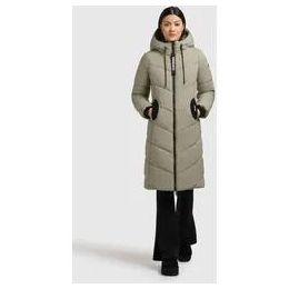 Steppmantel Khujo "ARIBAY6", Damen, Gr. XL, witcher grün, 100% Polyester, unifarben, Langarm eingesetzt Rippstrickbündchen mit Windstopper, Mäntel