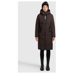 Steppmantel Khujo "ARIBAY6", Damen, Gr. L, moody plum, 100% Polyester, unifarben, Langarm eingesetzt Rippstrickbündchen mit Windstopper, Mäntel