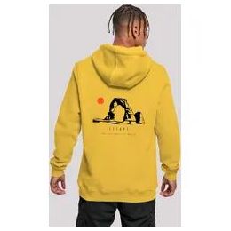 Kapuzenpullover F4NT4STIC "Escape Discover the World Savannah", Herren, Gr. M, gelb (taxi gelb), Obermaterial: 65% Baumwolle, 35% Polyester, casual, slim fit, Langarm, Pullover, Discover the World