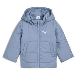 Winterjacke Puma "Minicats Wattierte Kapuzenjacke Kinder", Kinder, Gr. 74, blau (cool blau), Obermaterial: 100% Polyester; Futter: 100% Polyester; Füllung: 100% Polyester; Seitentasche – Unten: 100% Polyester, Jacken