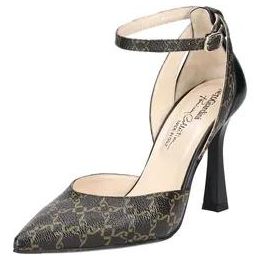 High-Heel-Pumps Nero Giardini "Nero Giardini Pumps Leder/Textil", Damen, Gr. 39, moro, Leder, Textil, Schuhe