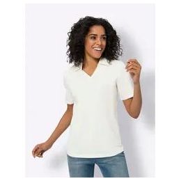 Poloshirt Classic Basics "Poloshirt", Damen, Gr. 54, beige (ecru), 100% Baumwolle, unifarben, Shirts