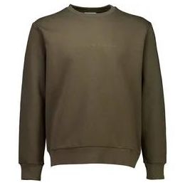 Sweatshirt LINDBERGH "LINDBERGH Sweatshirt", Herren, Gr. L, grün (air force grün), Obermaterial: 70% Baumwolle, 30% Polyester, lässig geschnitten, Sweatshirts