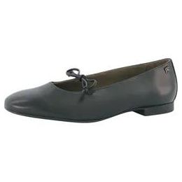 Ballerina Paul Green "Paul Green Ballerinas Glattleder", Damen, Gr. 39, schwarz, Glattleder, casual, Schuhe