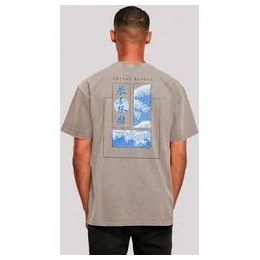 T-Shirt F4NT4STIC "Shibui Series Oversize Japan Streetstyle", Herren, Gr. 3XL, asphalt, Obermaterial: 100% Baumwolle, oversize, Rundhals, ohne Bündchen, Shirts, Japan Streetwear Styles
