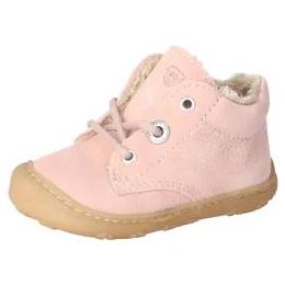 Lauflernschuh Pepino BY RICOSTA "Corany WMS: normal", Kinder, Gr. 22, rosa, Leder, casual, Schuhe, Babyschuh mit Warmfutter, Größenschablone zum Download