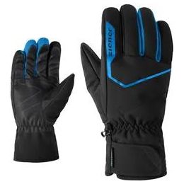 Skihandschuhe Ziener "ZI-1784 AS", Herren, Gr. XL/10,5, schwarz.persian blau, Kunstfaser, Handschuhe