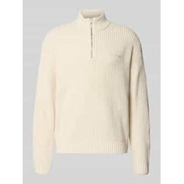 Review Strickpullover mit Stehkragen und Reißverschluss