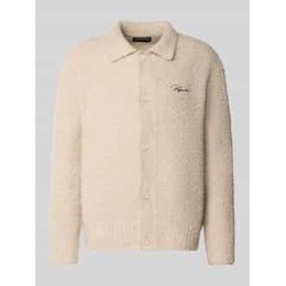 Pegador Strickjacke mit Umlegekragen und Label-Stitching