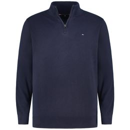Große Größen Tommy Hilfiger Feinstrickpullover aus Baumwolle Farbe marine Größe: 4XL