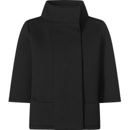 Heine Witt Damen Sweatjacke in Neopren-Optik, schwarz, Gr&ouml;&szlig;e 50