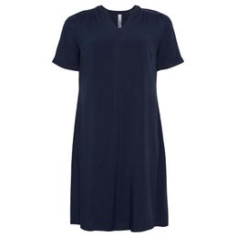 sheego Kleid Damen Gr&ouml;&szlig;e 56 marine Winterkleid