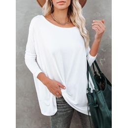 Milan Kiss Longsleeve in Wei&szlig; - 75% | Gr&ouml;&szlig;e S | Damen-tops
