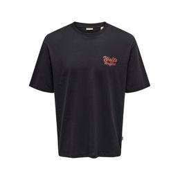 Only & Sons Only & Sons T-Shirt 'ONSCHESTER' Herren Gr&ouml;&szlig;e L rot / schwarz