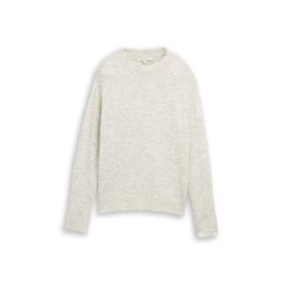 Tom Tailor Denim Damen Cosy Strickpullover, wei&szlig;, Meliert, Gr. L