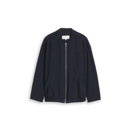Tom Tailor Damen Plus Size - Loose Fit Blouson Jacke, blau, Uni, Gr. 46