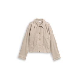 Tom Tailor Damen Oversize Cordjacke, grau, Uni, Gr. 42
